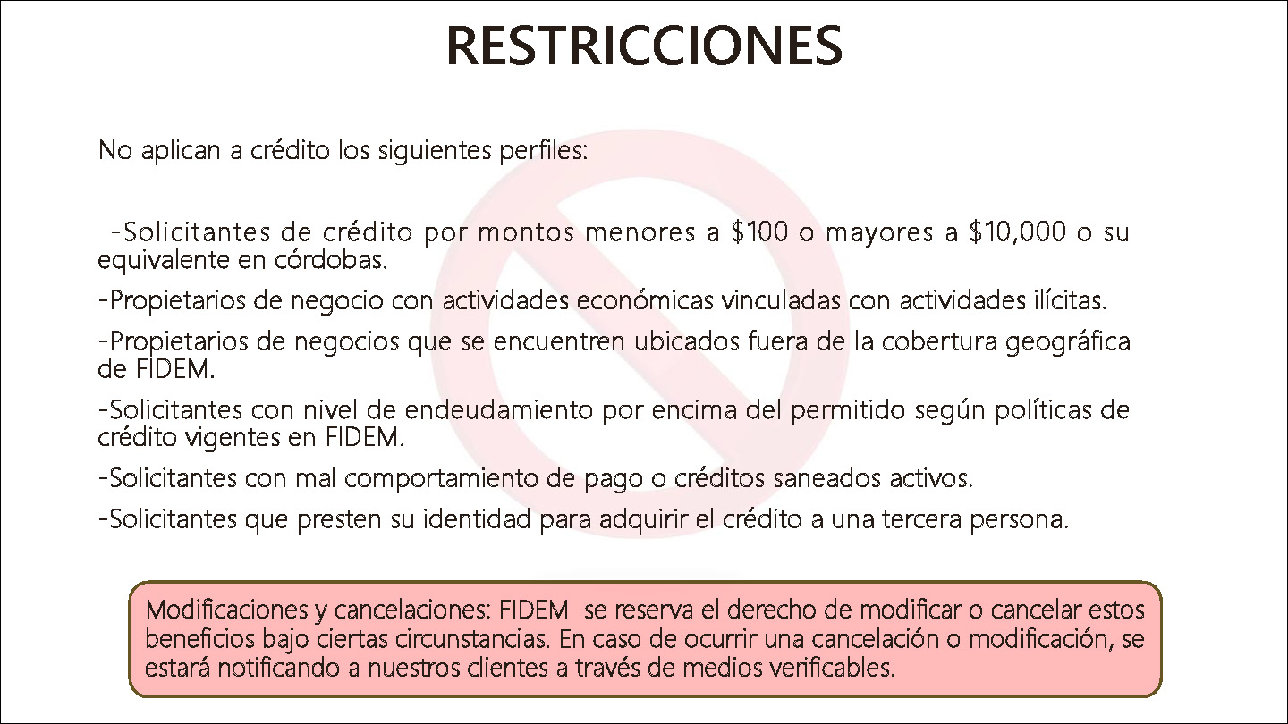 Reglamento de Productos - FIDEM